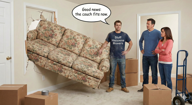 Real Property Damage (RPD): How Movers Can Wreck a House - or Not - CSI ...